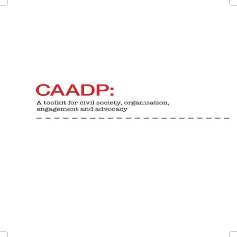 CAADP Toolkit | PDF