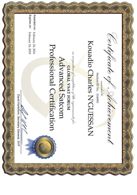 GVF562N Certificate | PDF