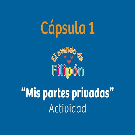 mundo filipon 2024, “Mis partes privadas” Actividad | PDF