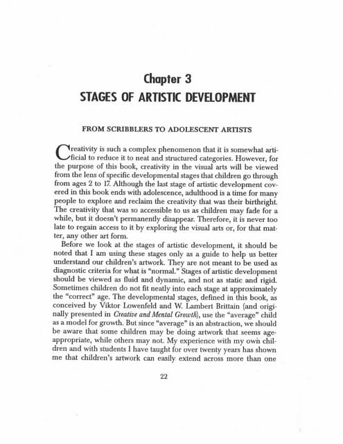 Stages of artistic development | PDF | Drawing and Sketching | Arts and ...