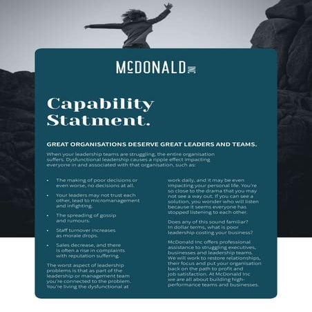 McDonald Inc Capability Statement | PDF