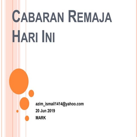 Cabaran Remaja Hari Ini | PPTX