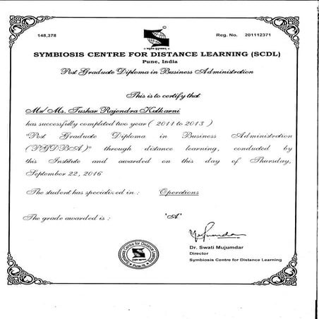 SCDL Certificate | PDF
