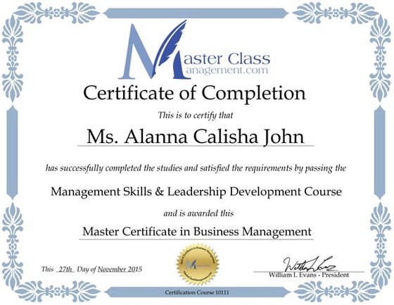 Master classmanagement certificate lawrence h king | PDF