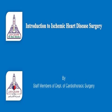 Introduction to Ischemic Heart Disease Surgery | PPTX | Heart and ...