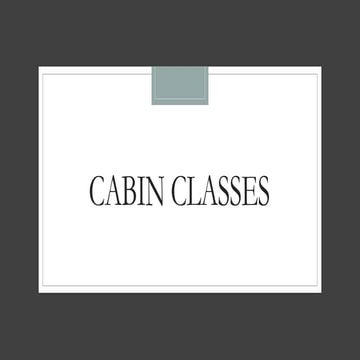 Cabin class | PPTX