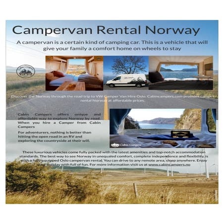 Cabin Campers - Unique campervan rental Norway | PDF