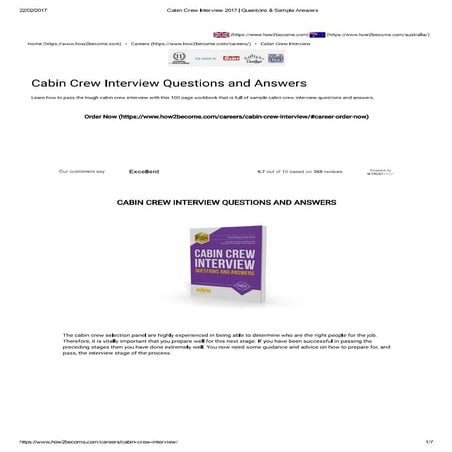 Cabin crew interview 2017 questions & sample answers | PDF