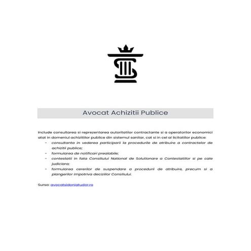 Avocat Achizitii Publice | PDF
