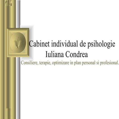 Cabinet individual de psihologie | PPT