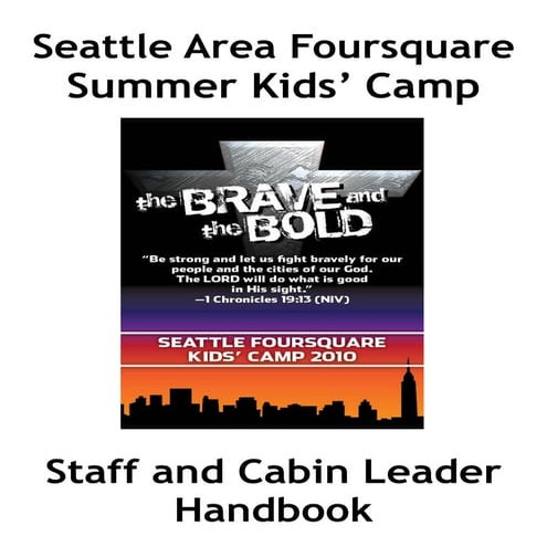 Cabin Leader Handbook | PDF