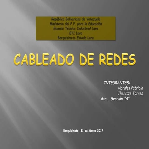 Cableado de redes | PPTX