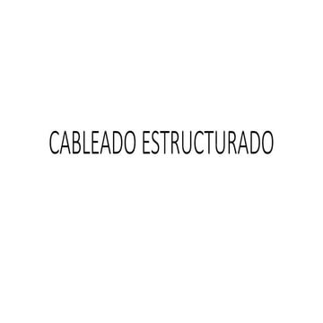 Introducción al cableado estructurado | PDF