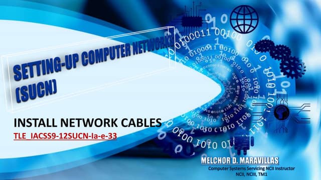 TLE 10 (ICT): LAN Cabling | PPTX | Computer Networking | Computing