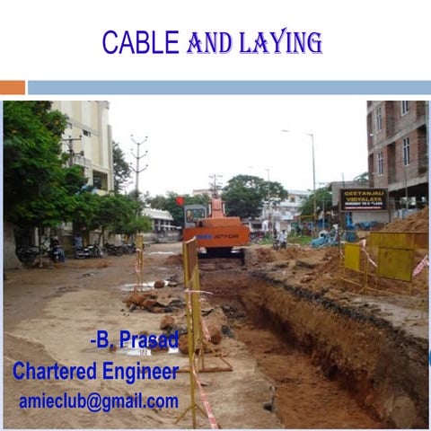 Laying of Underground Cables in INSTALLATION AND MAINTENANCE OF ...