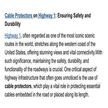 Cable Protectors.pptxCable Protectors on Highway 1: Ensuring Safety and ...