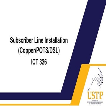 SUBSCRIBER LINE INSTALLATION Cable Routing | PPTX