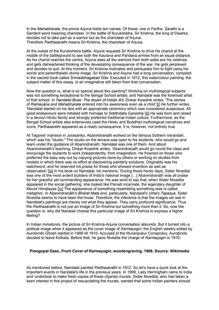 PARTHASARATHI AN ICONIC PAINTING BY NANDALAL BOSE | DOCX | Hinduism ...