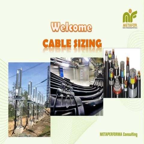 Cable Sizing Calculations | PPTX