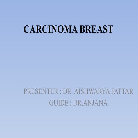 Ca breast- anatomy, risk factors, classification | PPTX