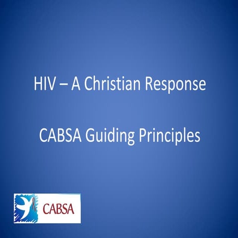 CABSA Biblical Guiding principles | PPT