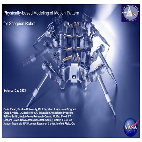 Physically-based Modeling of Motion Pattern for Scorpion Robot | PDF