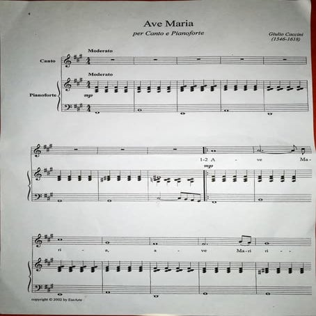 Caccini-Ave Maria.pdf | Music | Entertainment