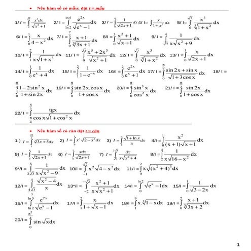 Bai tap-on-tap-chuyen-de-tich-phan | PDF