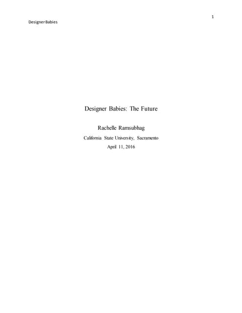 Designer babies | PPTX | Pregnancy | Reproductive Health