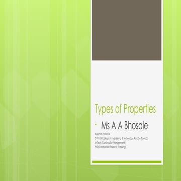 Civil Engineering - Types of Properties. | PPTX