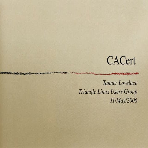 CACert Presentation | PPT