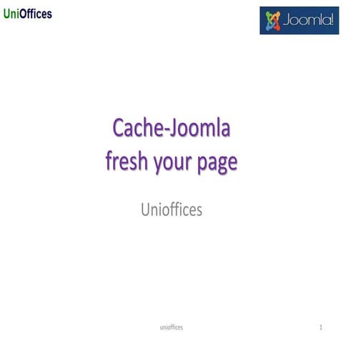 Cache joomla | PPTX