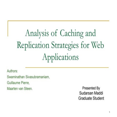 Short Presentation On Caching Cachingppt Databases Computer