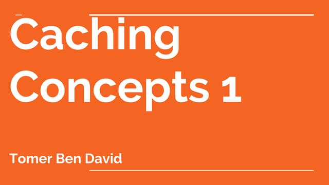 Caching Concepts Part 1 Ppt 4521