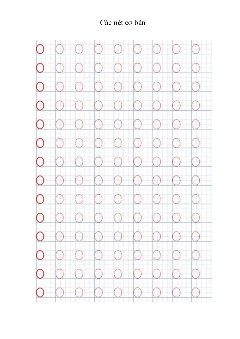 TẬP TÔ CÁC NÉT CƠ BẢN