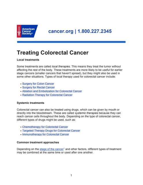 Know About Colon Cancer: Signs and Symptoms and Treatments | PPT