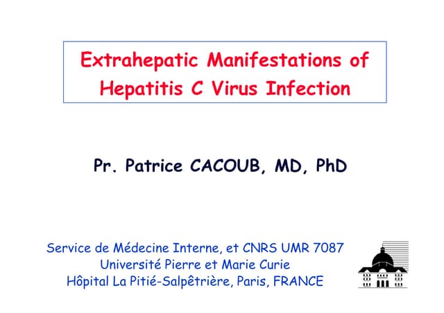 Extrahepatic Manifestations of HCV | PPT