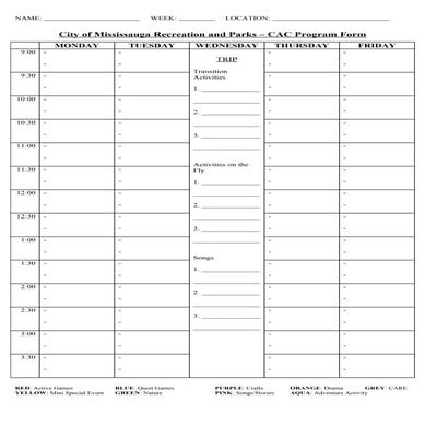 CAC Program Form | DOC | Television | Entertainment