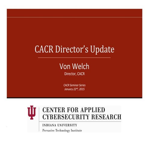 CACR Overview | PDF
