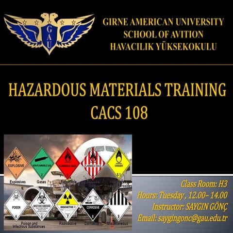 Hazardous Materials Training course - Chapter 1 | PPTX