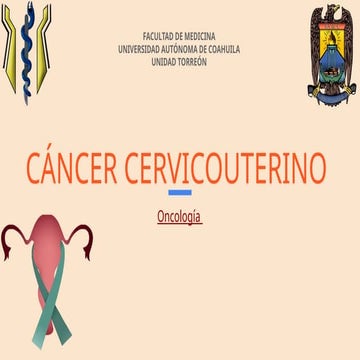 CANCER CERVICOUTERINO, DEFINICIÓN, FISIOLOGIA, DIAGNOSTICO | PPTX