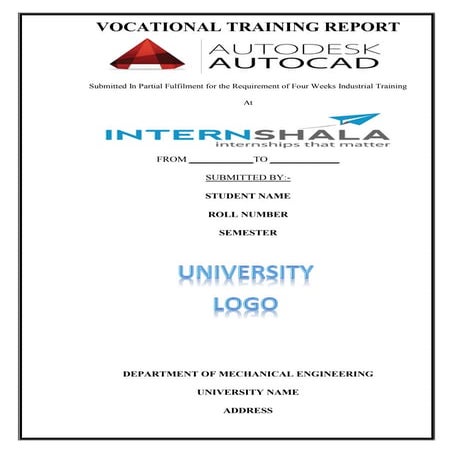 AutoCAD Report 2021 (Internship Project) | PDF