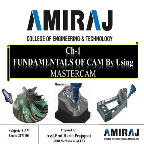 FUNDAMENTALS OF CAM By Using MASTERCAM | PPT