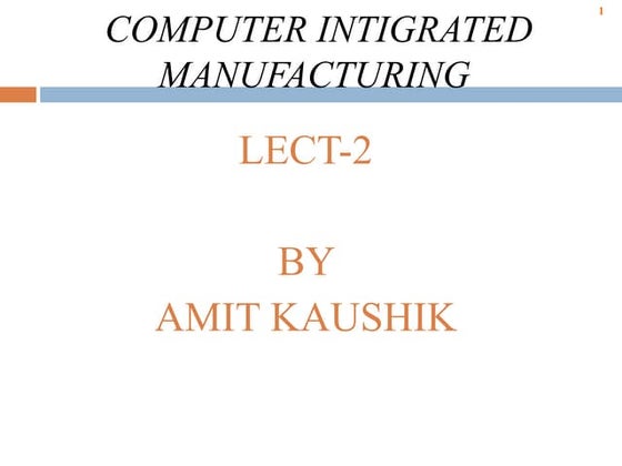 Uses of Computers in Manufacturing and production sector | PPTX