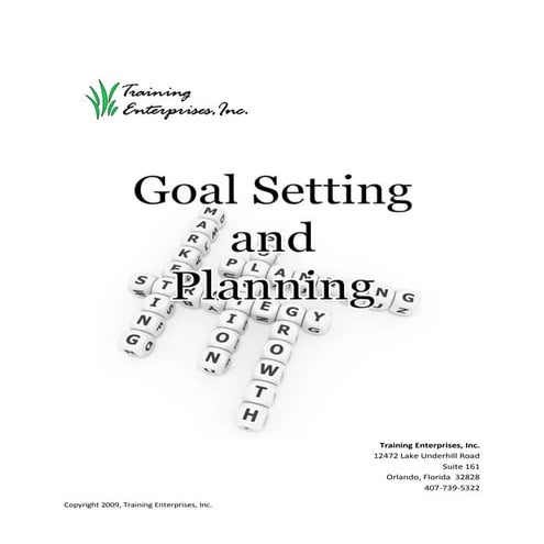 Goal Setting and Planning Handout | DOC