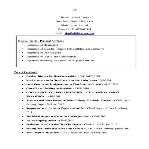 Tamim CV Update | DOCX