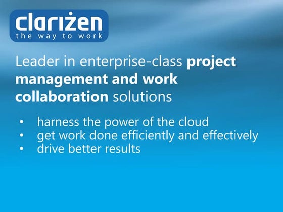 Clarizen cheat sheet v1.0 | PDF