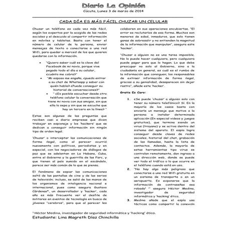 Cada Día Es Más Fácil Chuzar Un Celular | DOCX