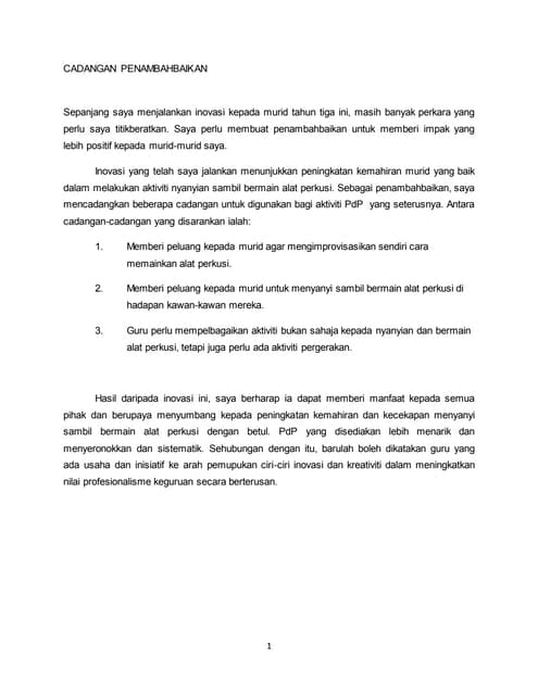 Format kertas cadangan/ proposal/kertas kerja | PDF