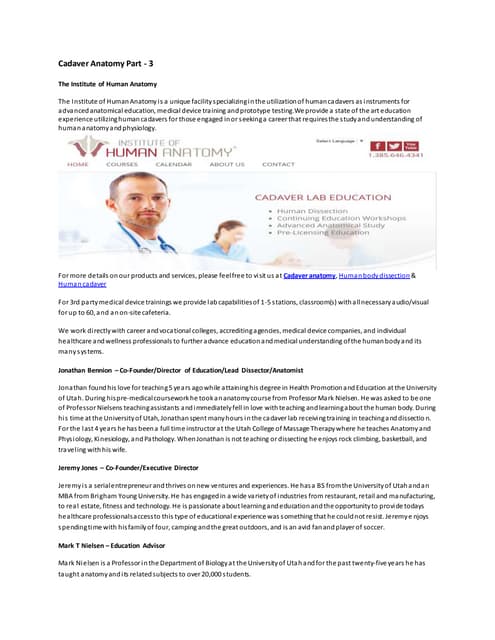 Dissecting a human body | PPTX | Medical Health